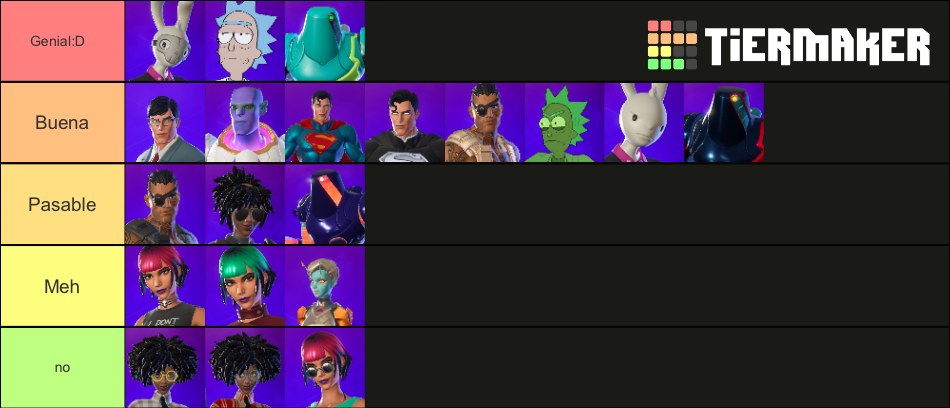 Skins de Fortnite S7 C2 Tier List (Community Rankings) - TierMaker