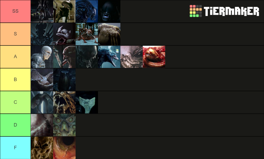 Alien franchise creatures Tier List (Community Rankings) - TierMaker