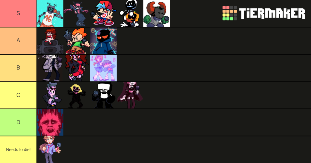 Friday Night Funkin' Characters Tier List (Community Rankings) - TierMaker