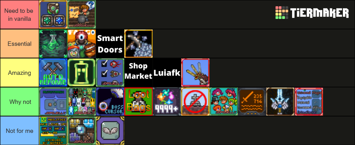 Terraria Mod Tier List (Community Rankings) - TierMaker