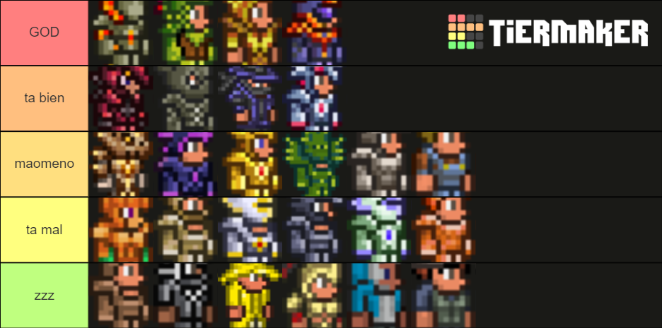 terraria armor Tier List (Community Rankings) - TierMaker