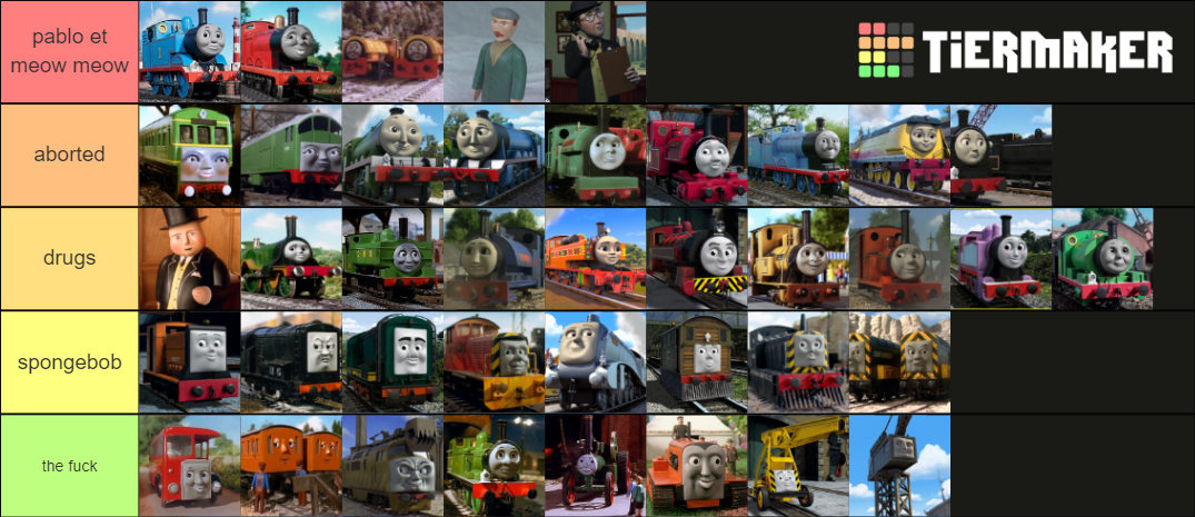 Thomas The Train Characters Tier List (Community Rankings) - TierMaker
