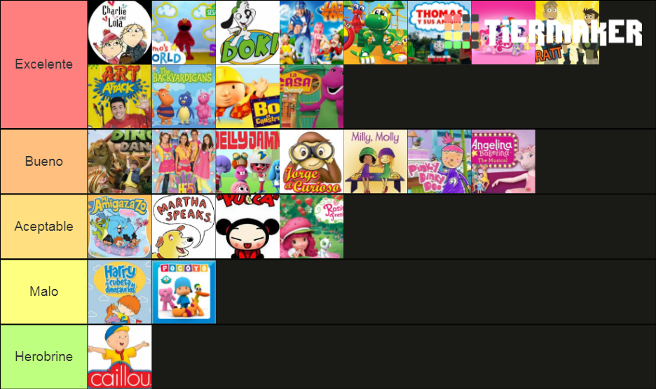 Programas de Discovery Kids Tier List (Community Rankings) - TierMaker