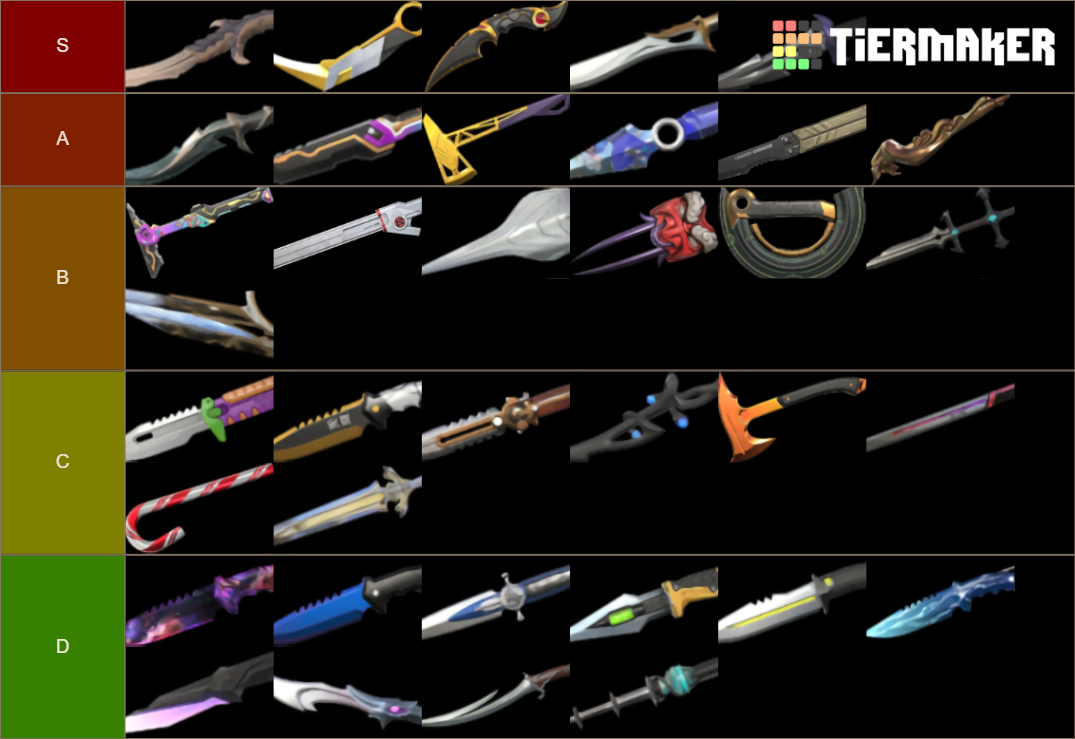 Valorant All Knifes ( Updated September 2021 -Spectrum ) Tier List ...