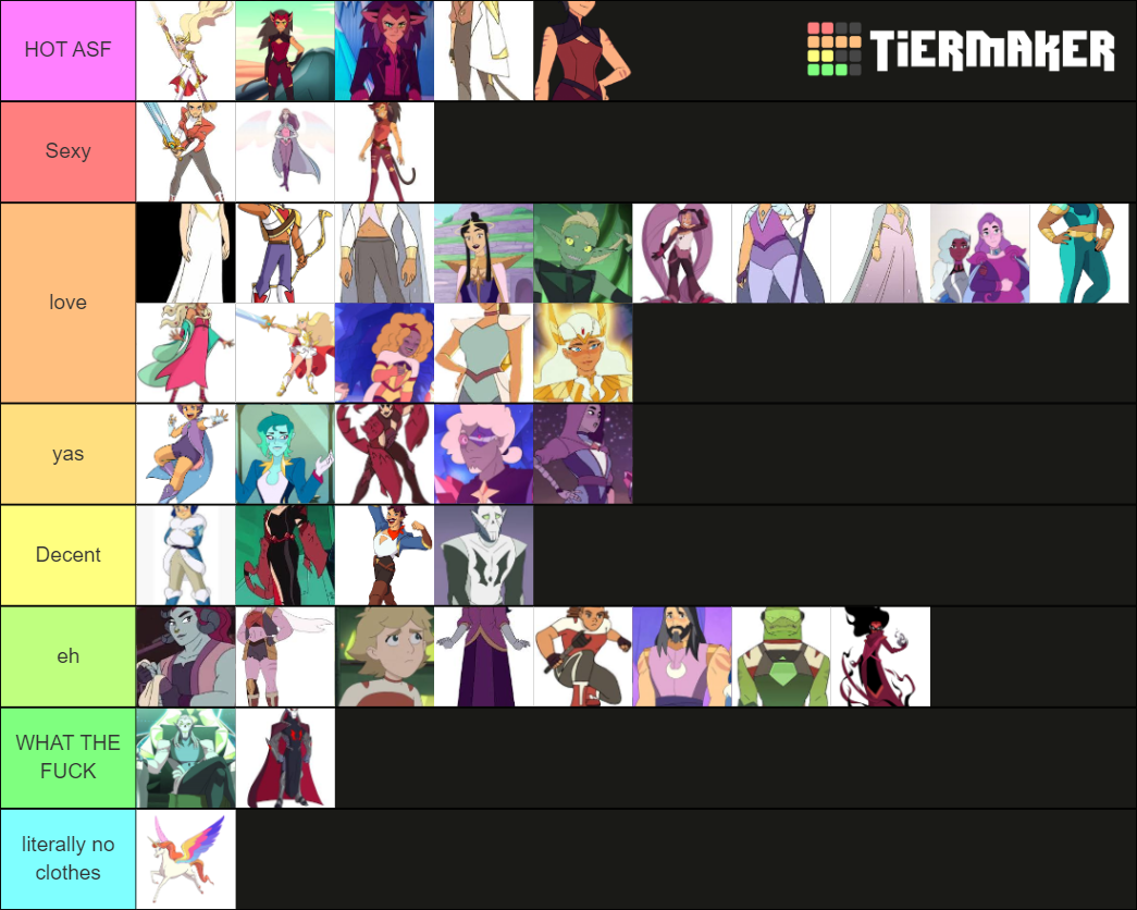 shera outfits Tier List (Community Rankings) - TierMaker
