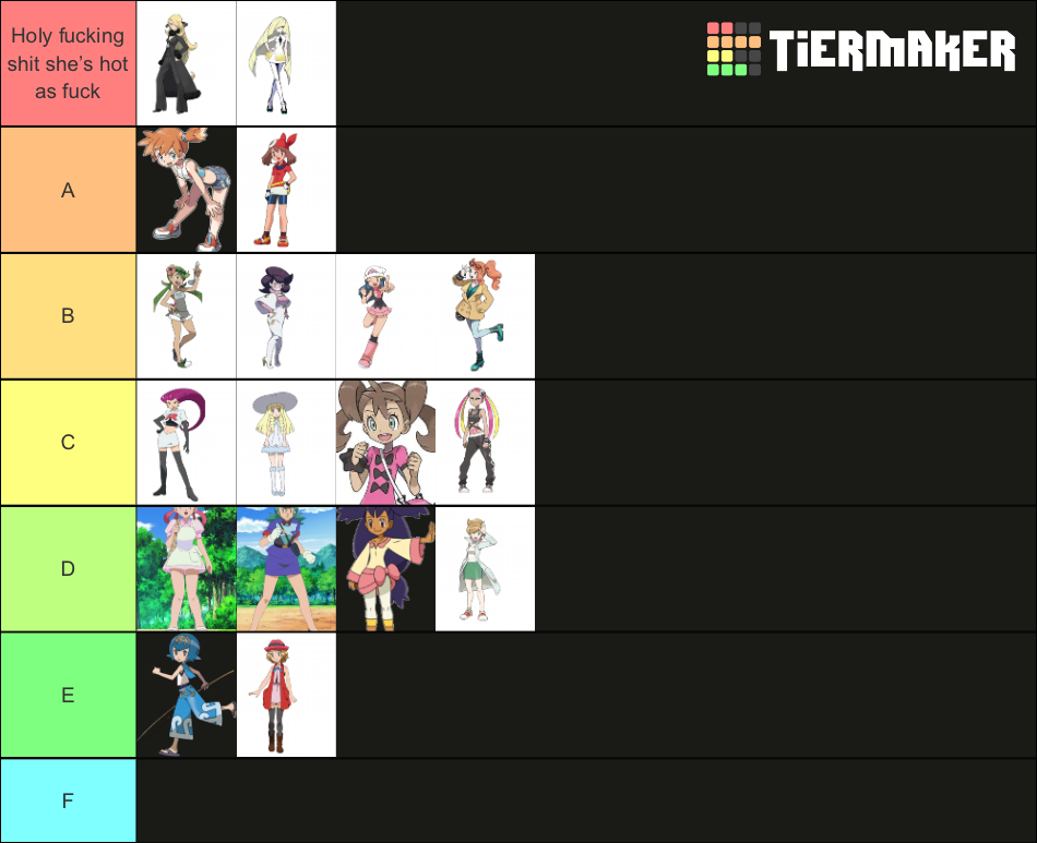 Top Hottest Pokemon Girls Fixed Tier List (Community Rankings) - TierMaker
