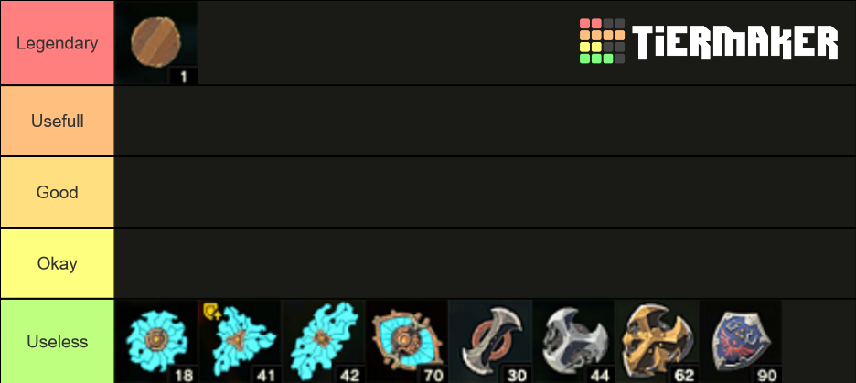 Zelda Breath of the wild Shields Tier List (Community Rankings) - TierMaker