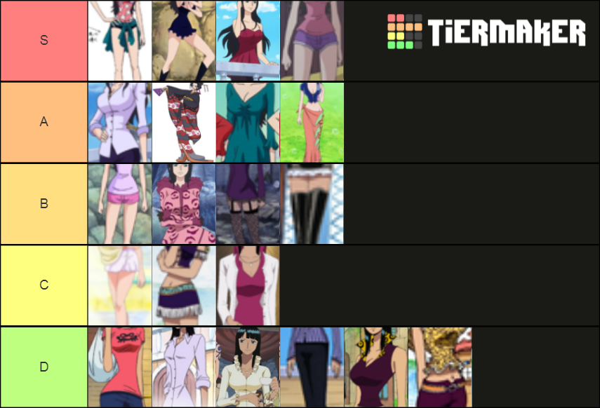 Nico Robin Outfits Tier List (Community Rankings) - TierMaker