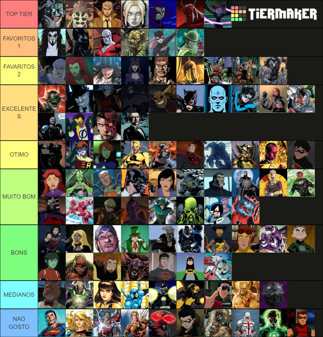 DC CHARACTERS Tier List (Community Rankings) - TierMaker