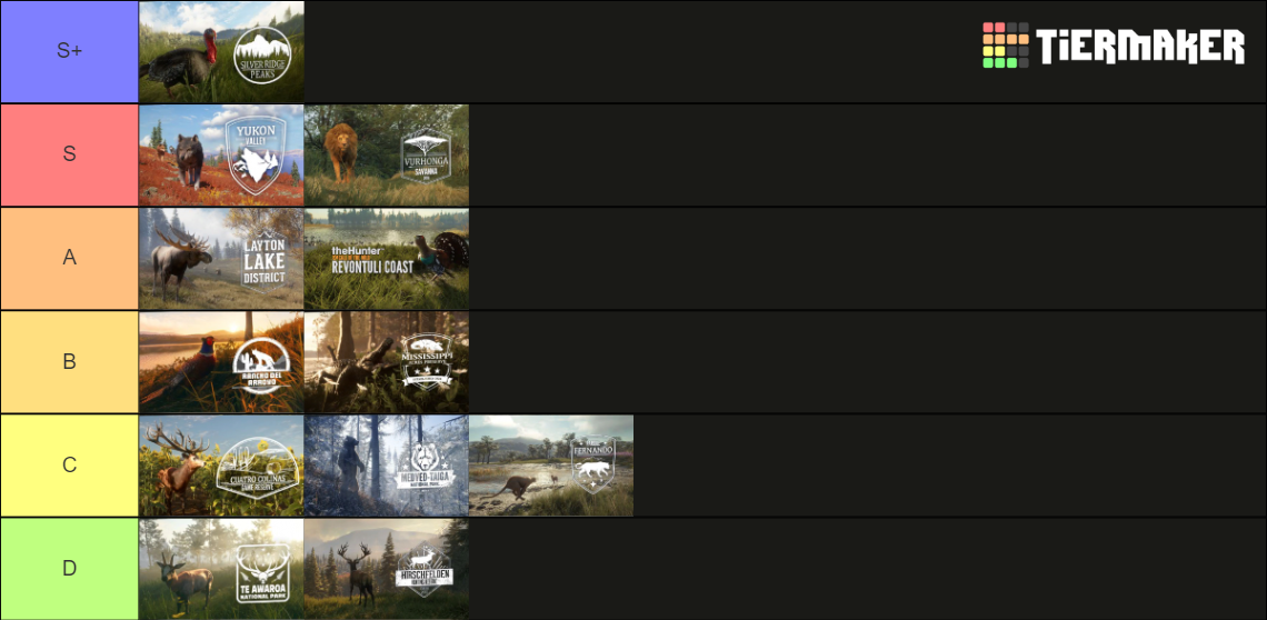 theHunter Call of The Wild Reserves Tier List (Community Rankings ...