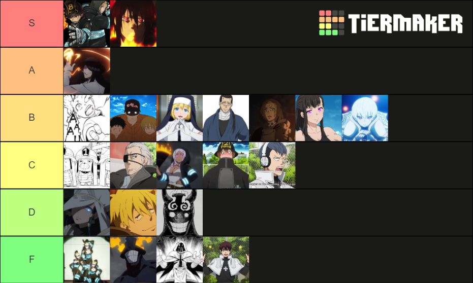 Fire Force Tier List (Community Rankings) - TierMaker