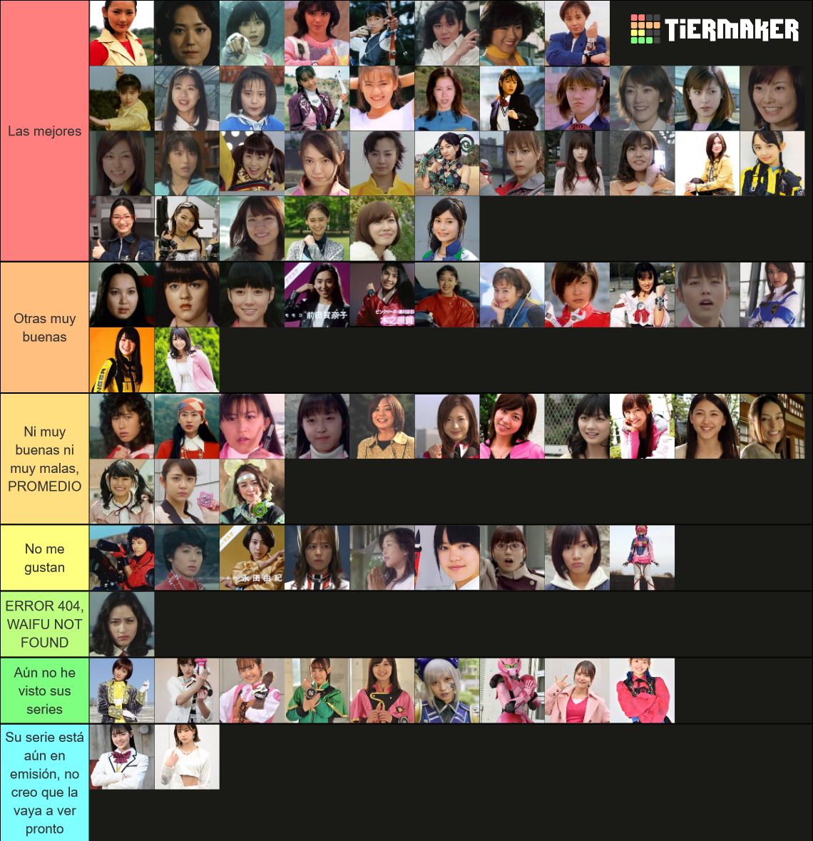 Super Sentai All Girls/Waifus Tier List (Community Rankings) - TierMaker