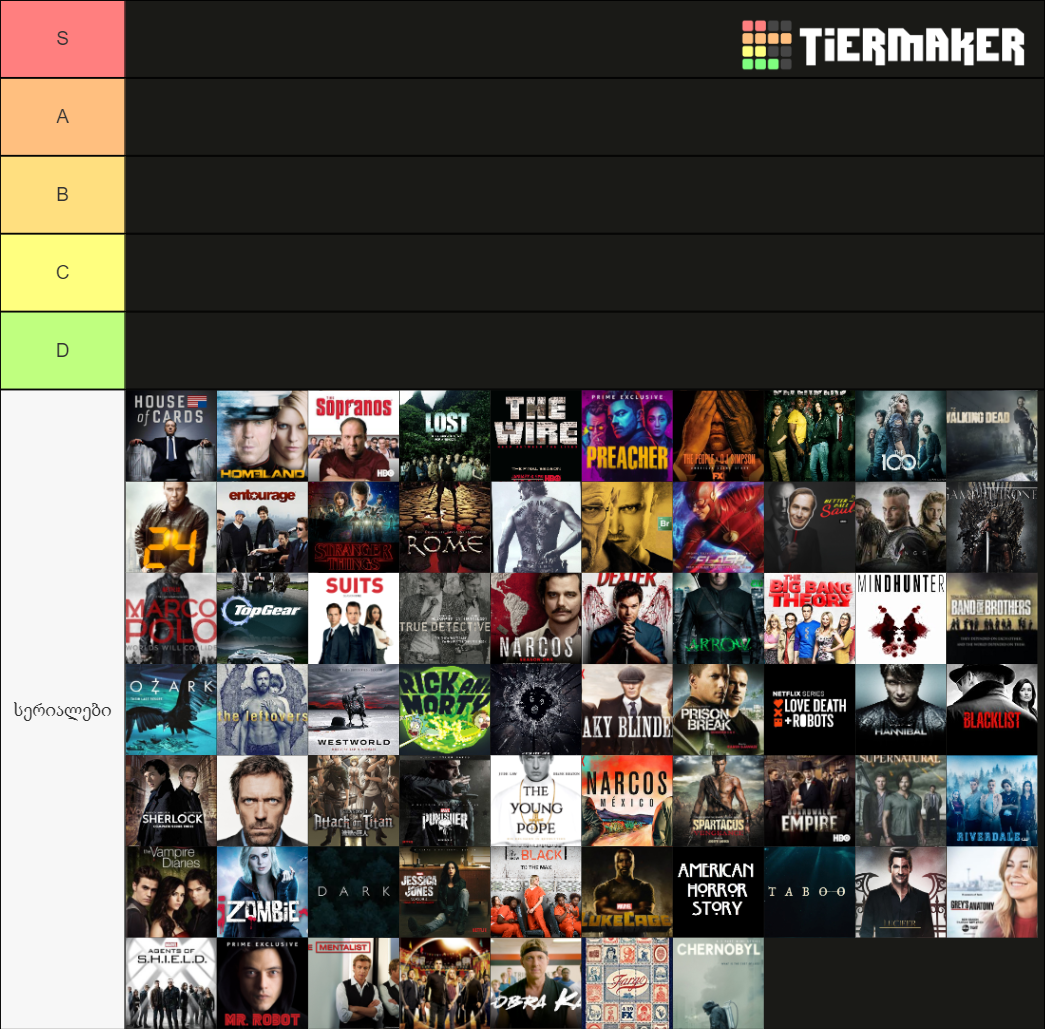 The REAL Best TV Shows Tier List (Community Rankings) - TierMaker