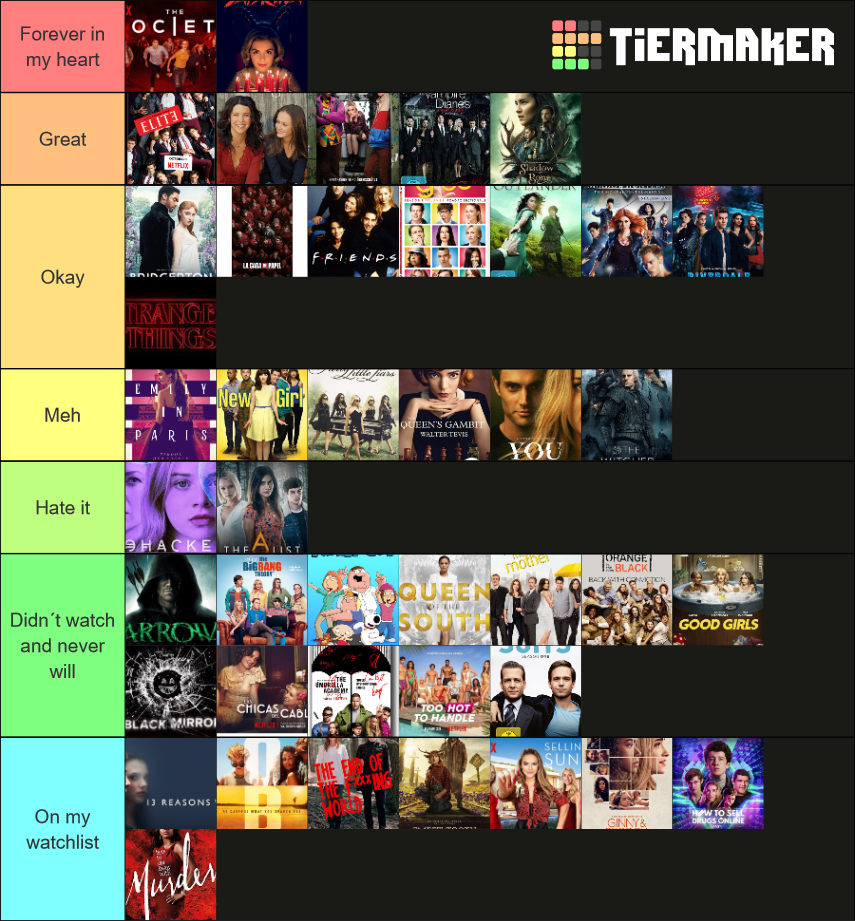 Best Netflix shows Tier List (Community Rankings) - TierMaker