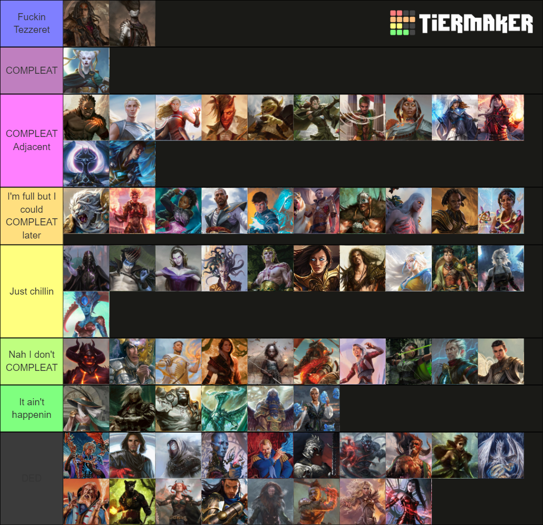 Recent Magic the Gathering (MTG) Tier Lists - TierMaker