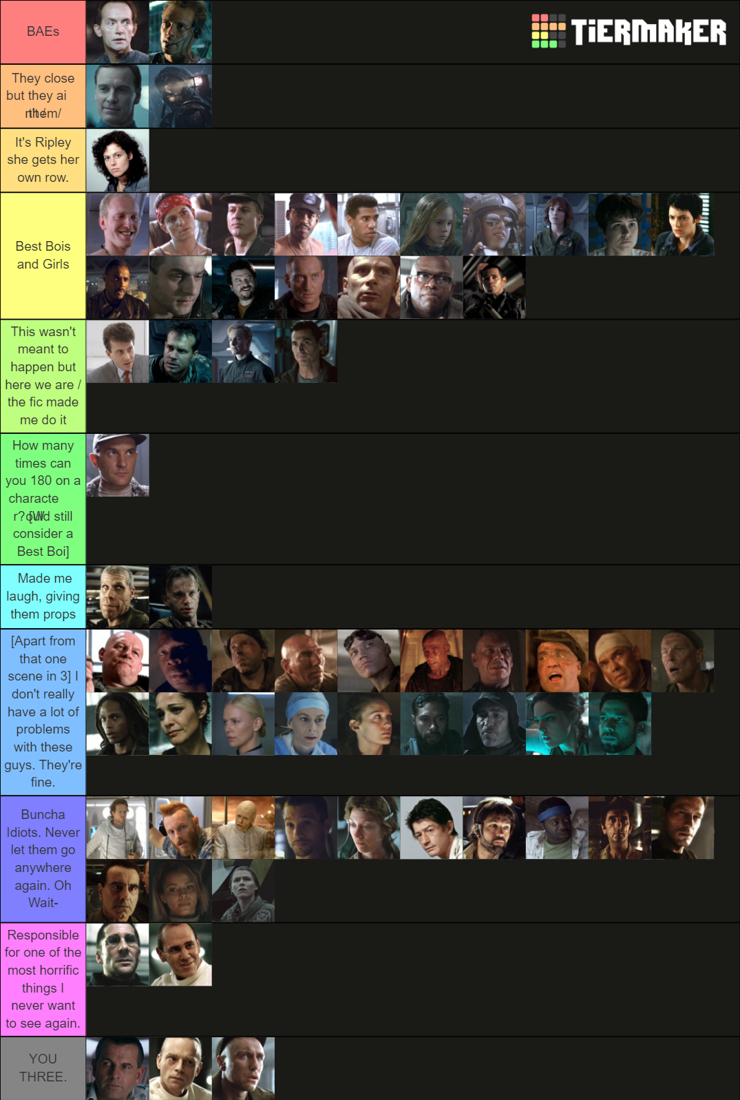 Alien Franchise Characters Tier List (Community Rankings) - TierMaker