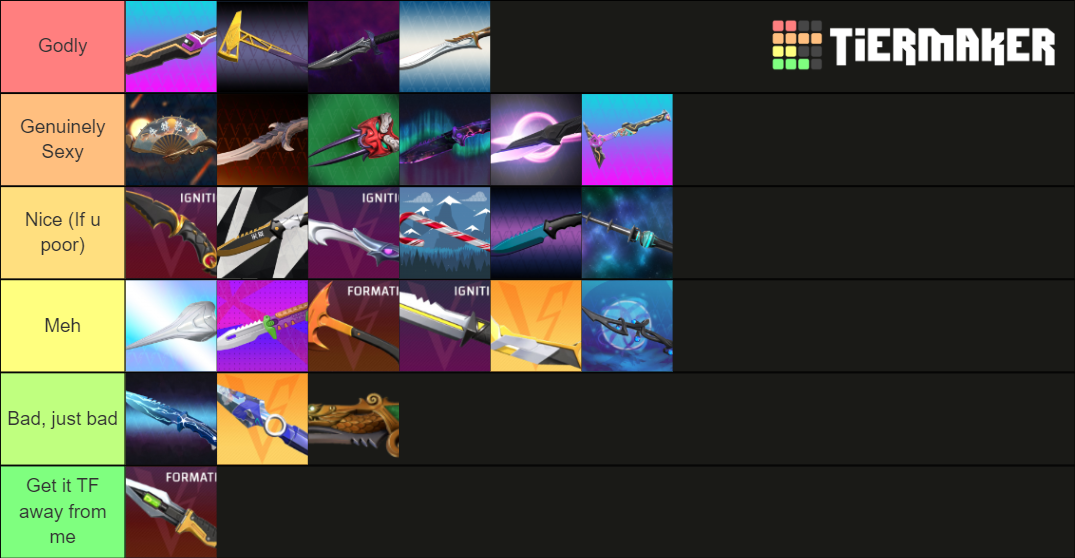 Valorant Knife Skins *Updated/W Prime Karambit Tier List (Community ...