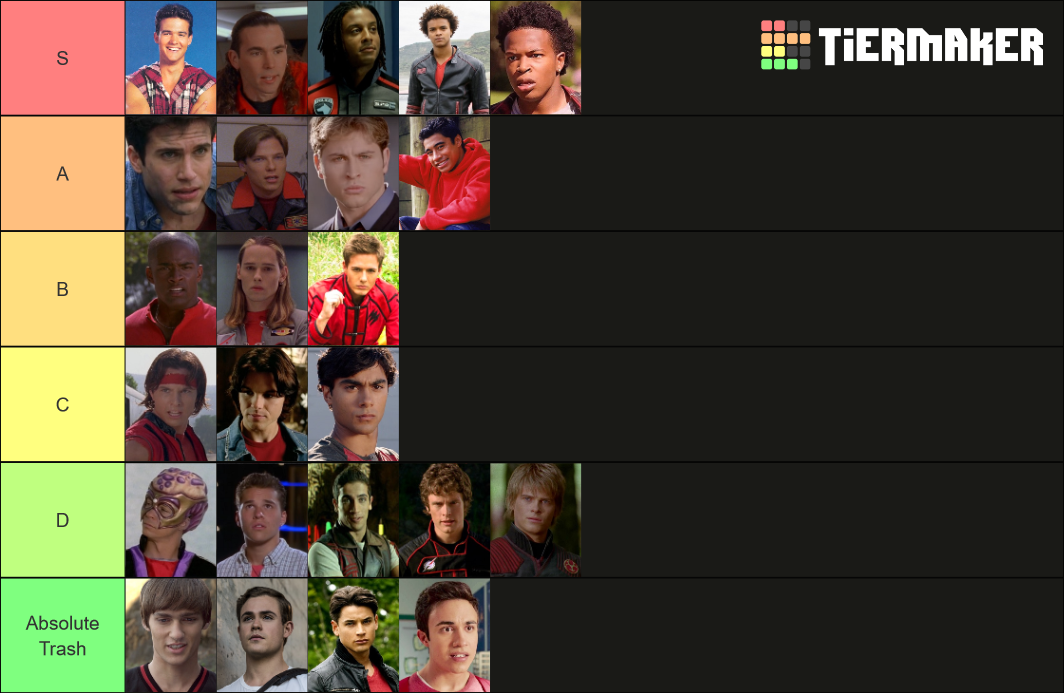 Red Power Ranger Tiers Tier List (Community Rankings) - TierMaker