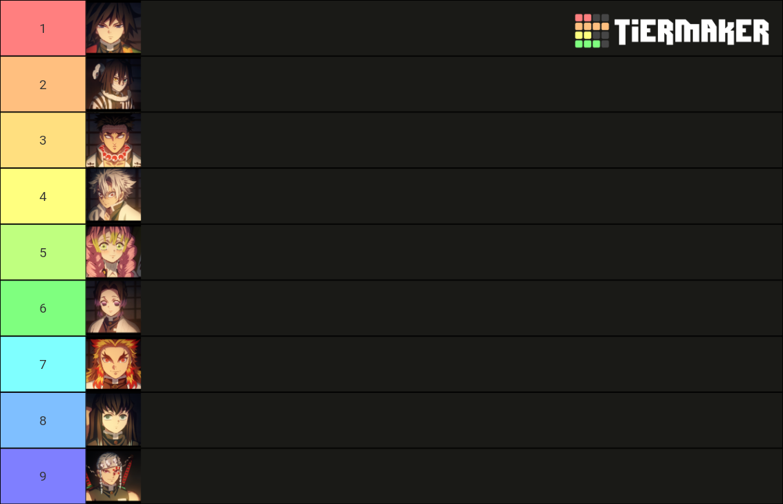 Demon Slayer Hashira Tier List (Community Rankings) - TierMaker