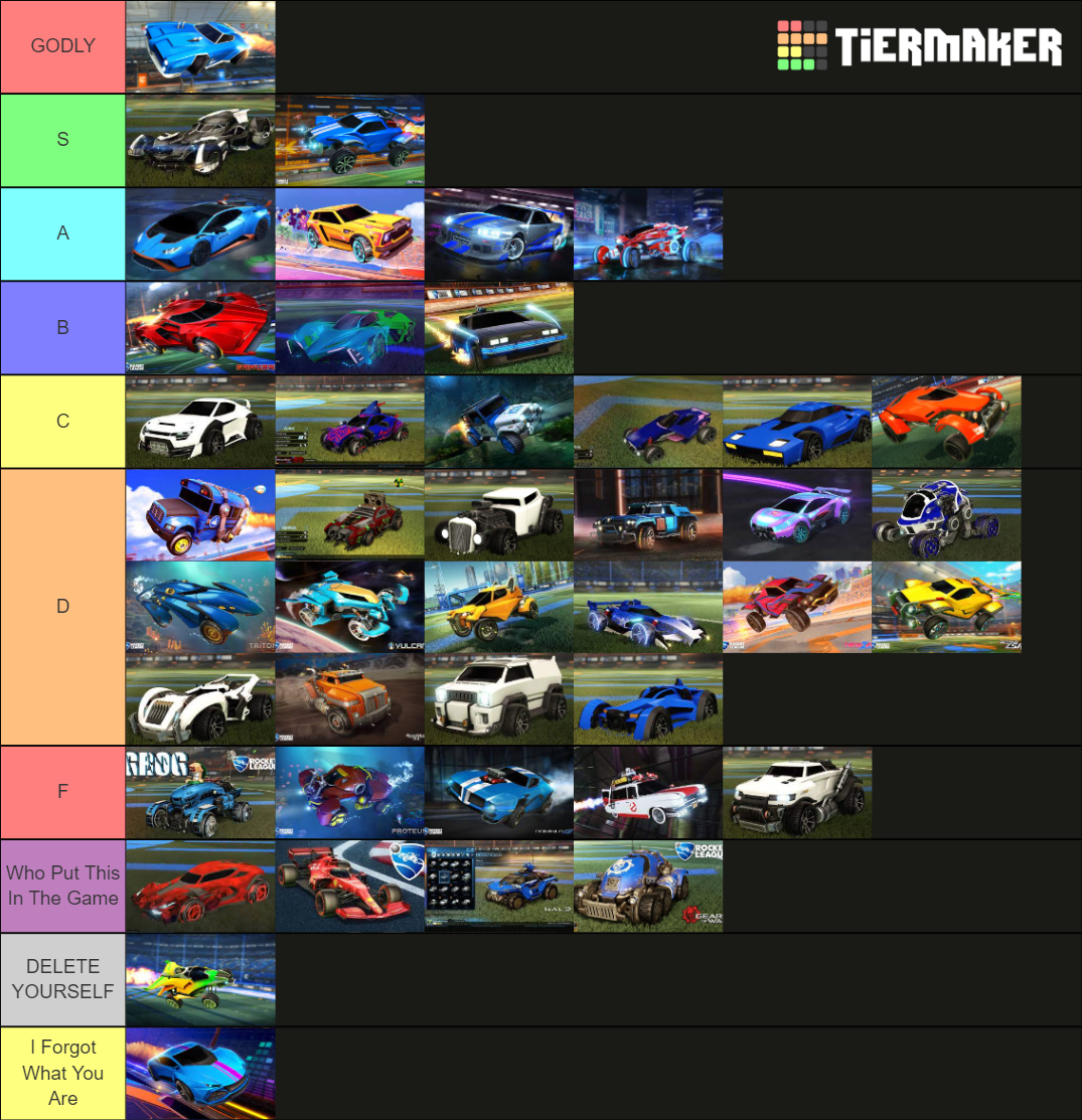 Rocket League Car Tier List (Community Rankings) - TierMaker