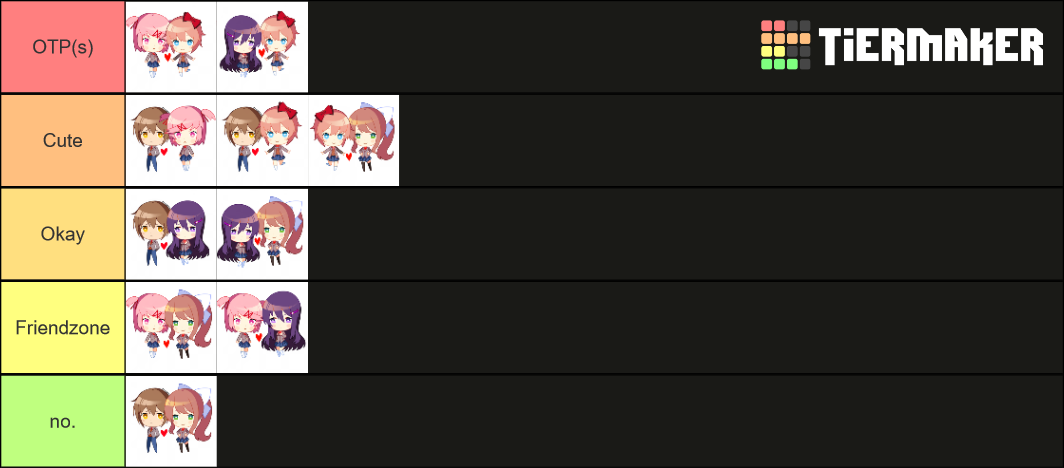 Doki Doki Literature Club Ships Tier List (Community Rankings) - TierMaker