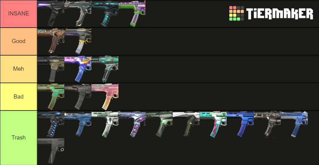 Valorant Spectre Skins Tierlist | August Tier List (Community Rankings ...