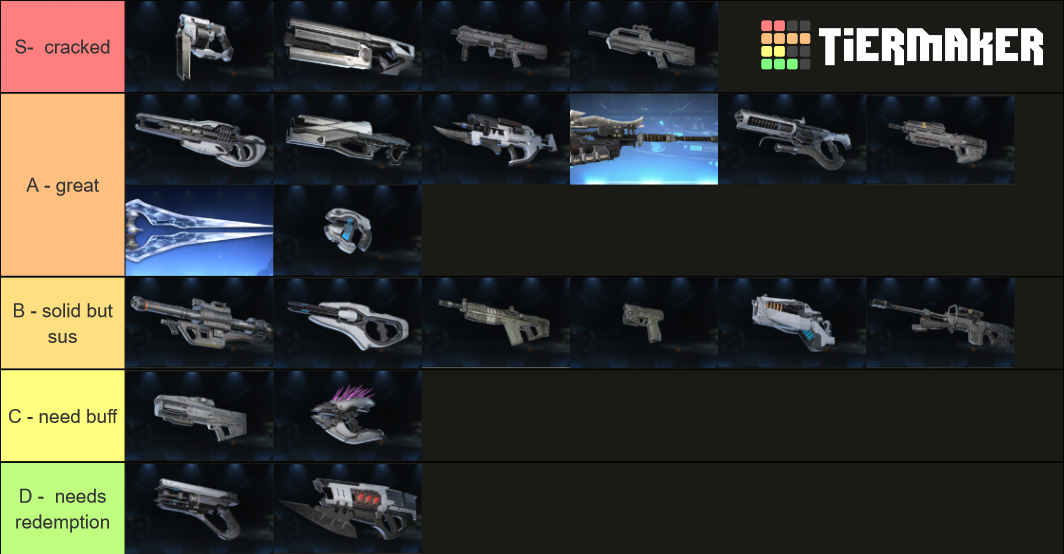 Halo Infinite Weapons Tier List (Community Rankings) - TierMaker
