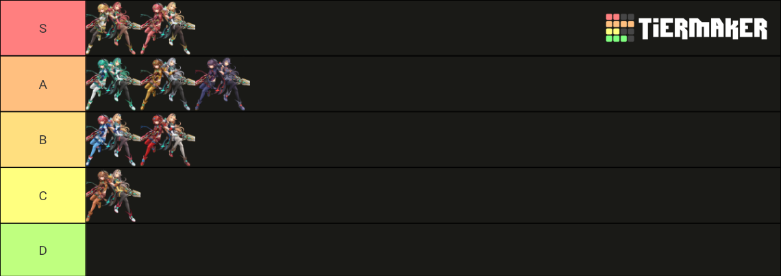 Pyra Mythra Smash Colors Tier List Community Rankings Tiermaker