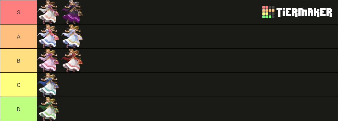 Smash Ultimate Zelda Alts Tier List (Community Rankings) - TierMaker