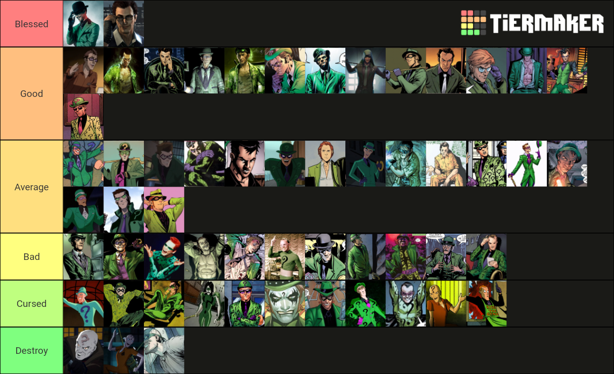 Riddler Designs Tier List (Community Rankings) - TierMaker