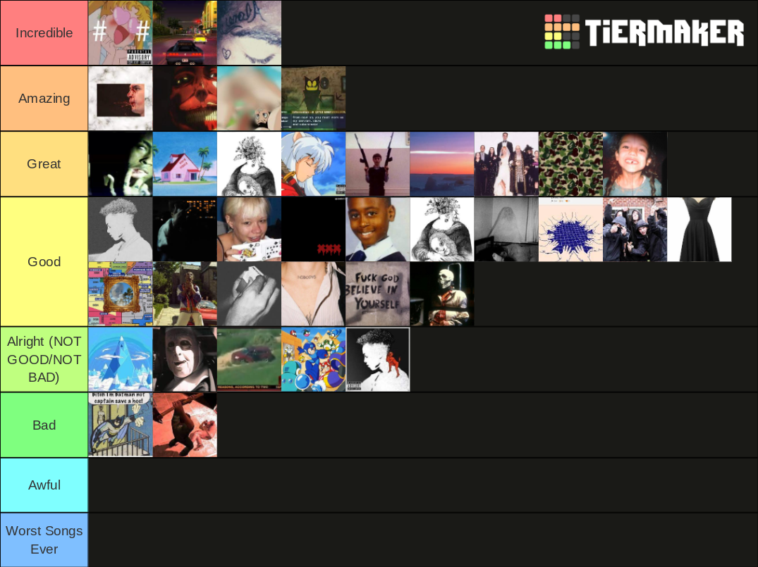 XXXTentacion 2013-2014 Song Rankings Tier List (Community Rankings ...