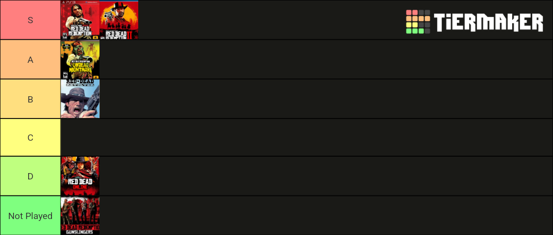 Red Dead series Tier List (Community Rankings) - TierMaker