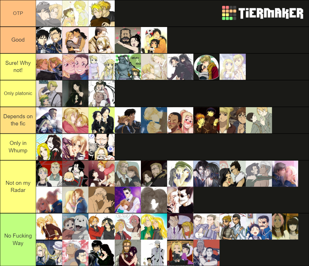 Fullmetal Alchemist Ships Tier List (Community Rankings) - TierMaker