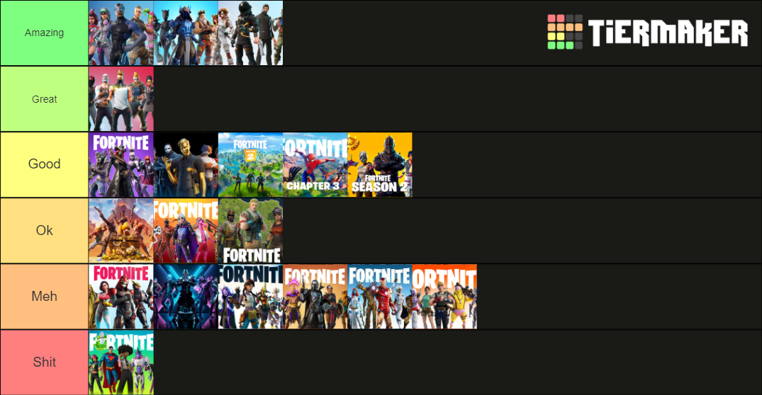 Fortnite seasons Tier List (Community Rankings) - TierMaker