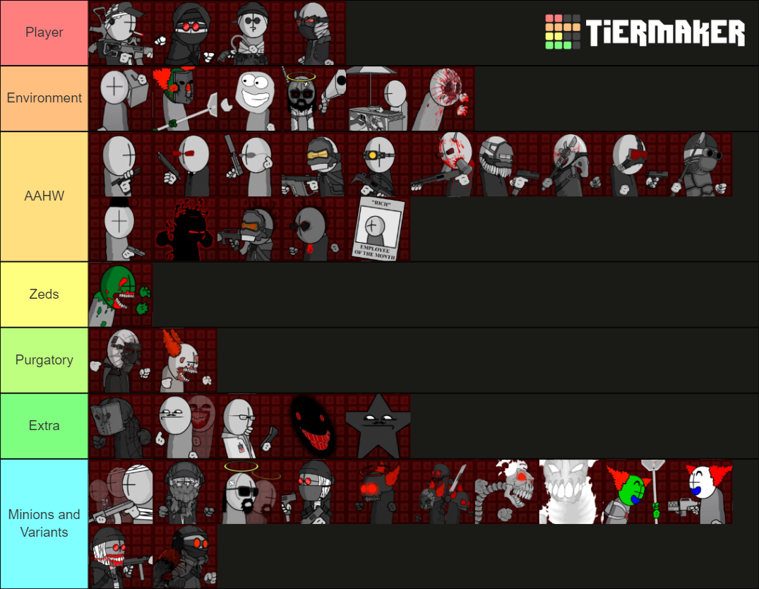 Madness Combat - All Animated-Series Characters Tier List (Community ...