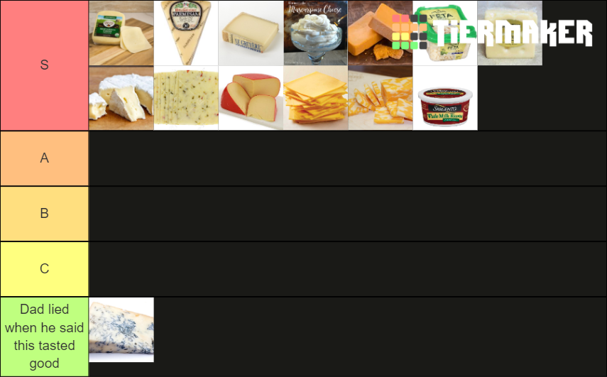 Cheese Tier List (Community Rankings) - TierMaker