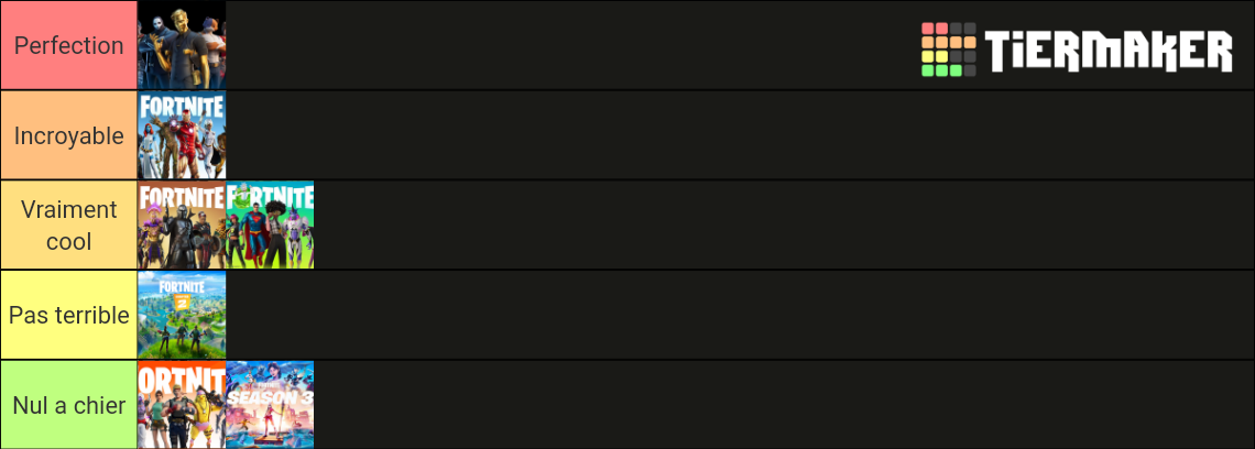 Fortnite chapter 2 seasons Tier List (Community Rankings) - TierMaker