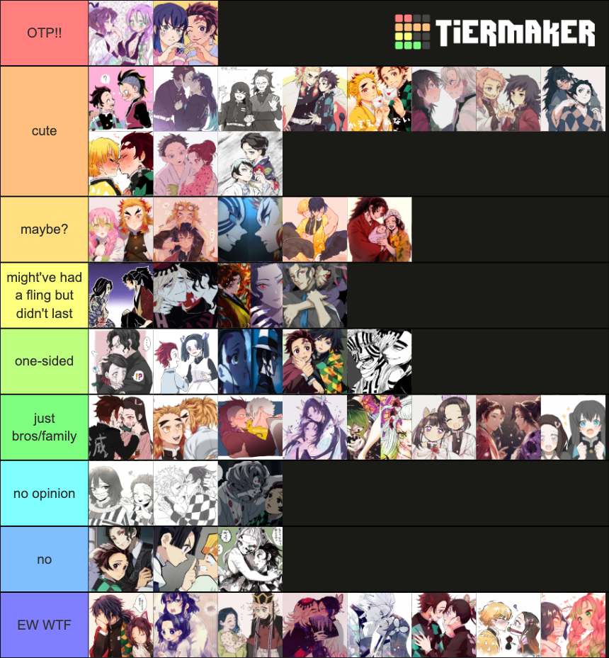 Ranking All DS/KNY Ships I Remember Tier List (Community Rankings ...