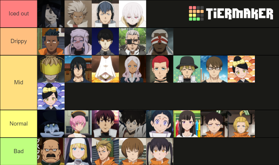 Fire Force Character Design (Season 2) Tier List (Community Rankings ...