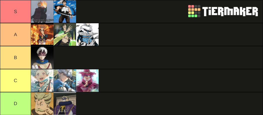 Magic Knight Captains Black Clover Tier List (Community Rankings ...