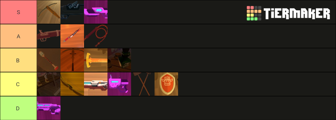 Rec Room Quest Weapons Tier List (Community Rankings) - TierMaker