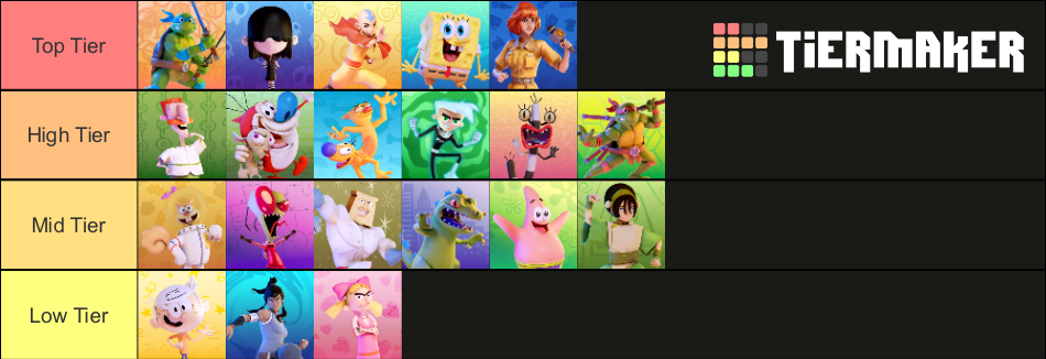 Nickelodeon All Star Brawl Characters (Updated) Tier List (Community Rankings) - TierMaker