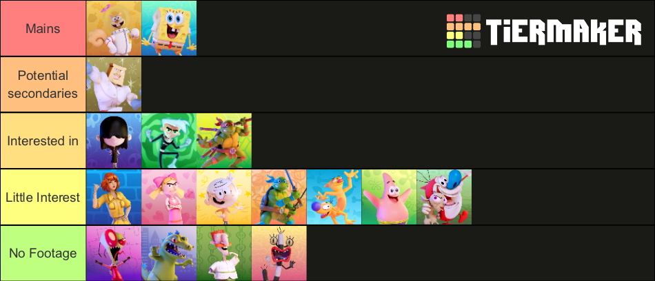 Nickelodeon All-Star Brawl Full Roster [ NASB ] (Updated) Tier List ...
