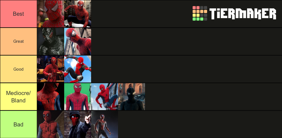 Every Live-Action Spider-Man suit Tier List (Community Rankings ...