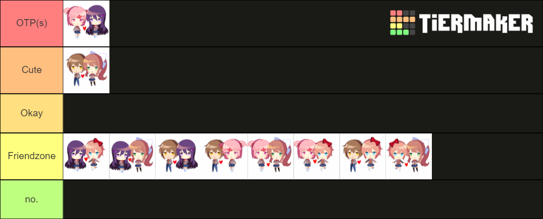 Doki Doki Literature Club Ships Tier List (Community Rankings) - TierMaker