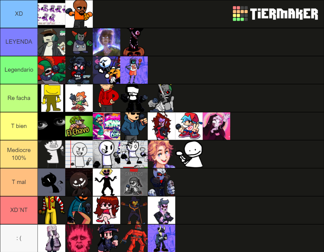 FNF characthers Tier List (Community Rankings) - TierMaker FNF characthers Tier List (Community Rankings) - TierMaker