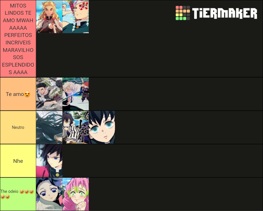 Demon Slayer Hashira ! Tier List (Community Rankings) - TierMaker
