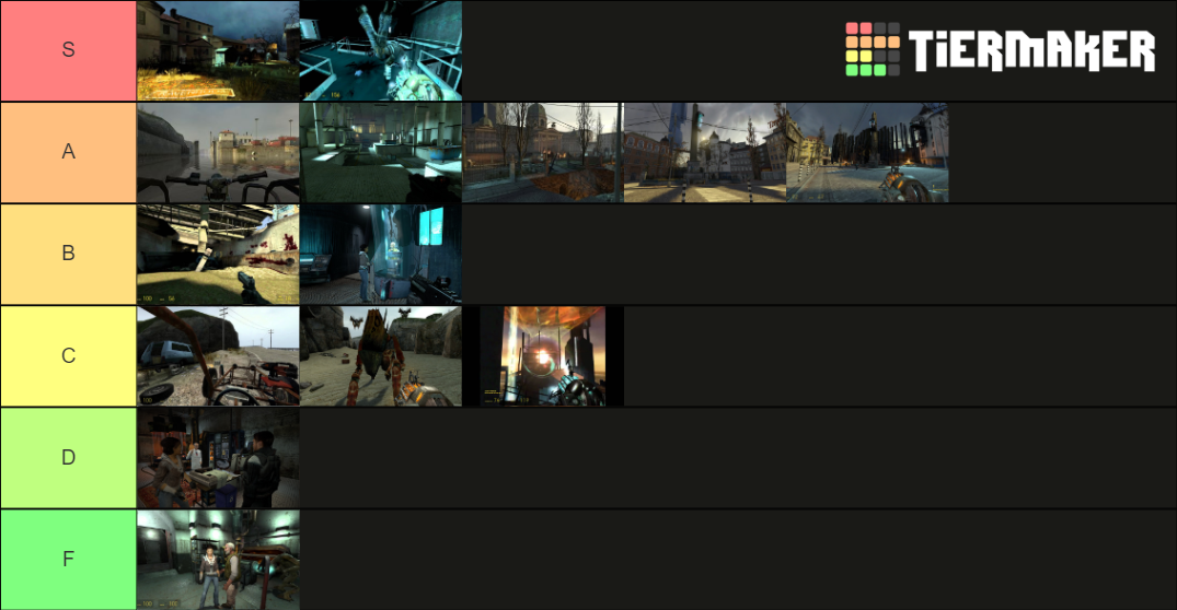 Half Life 2 Chapters Tier List (Community Rankings) - TierMaker