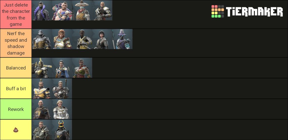 Shadow fight arena characters Tier List (Community Rankings) - TierMaker