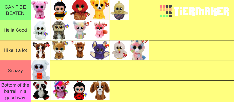 BillyBoo Adventures’ Top 20 Beanie Boos Tier List (Community Rankings ...